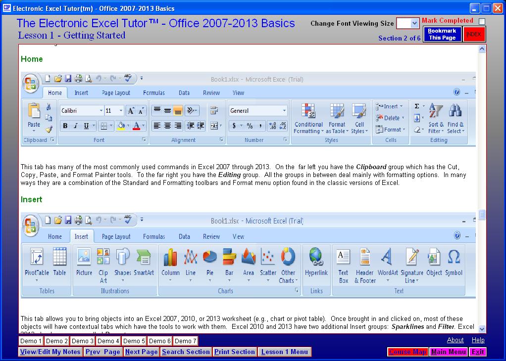 The Electronic Excel Tutor - Office 2007-2013 Basics